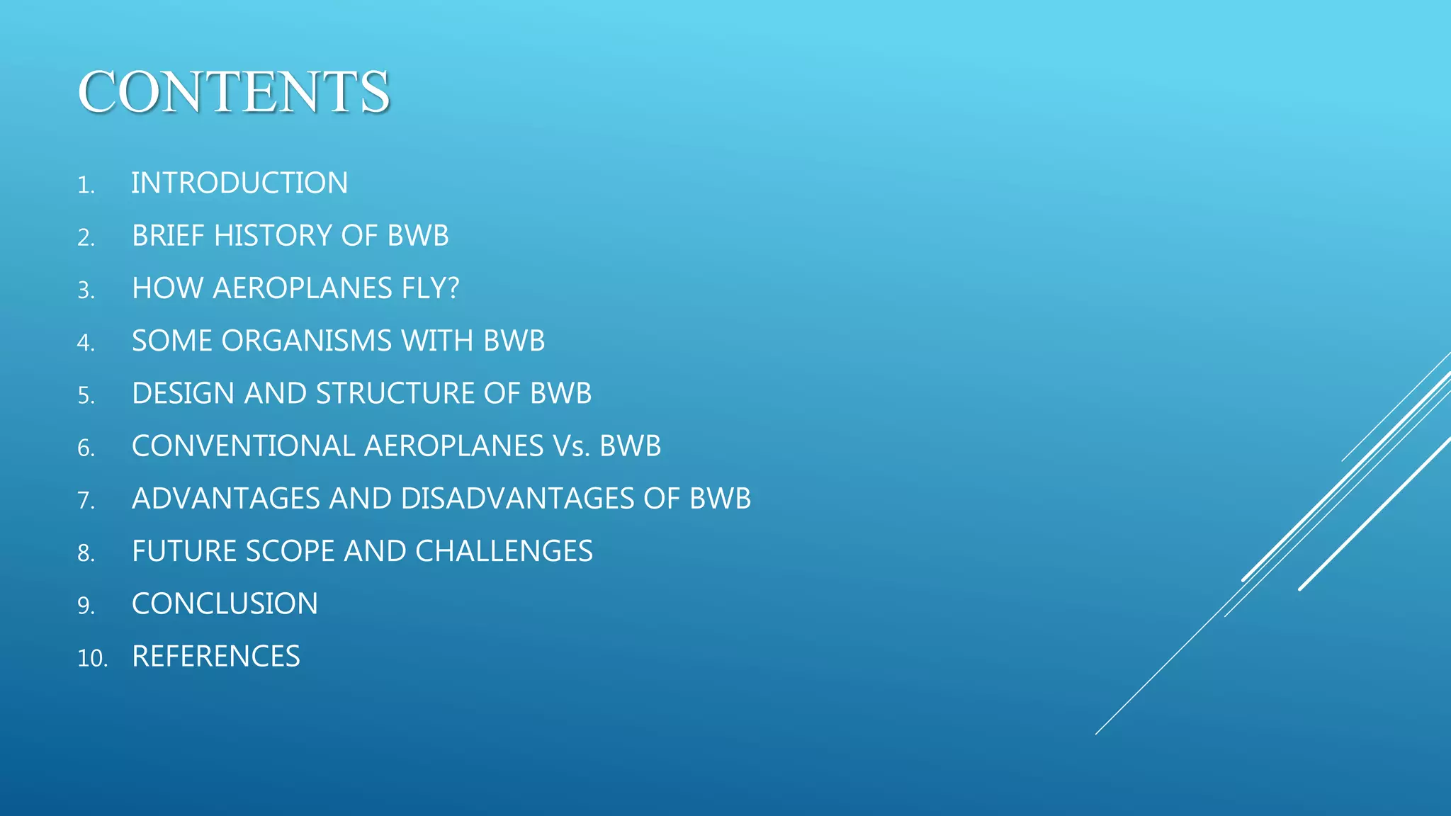 Blended Wing Body (BWB) - Future Of Aviation | PPTX
