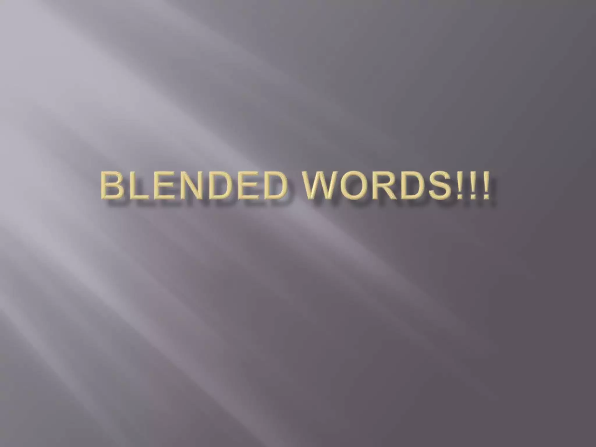 Blended words | PPTX
