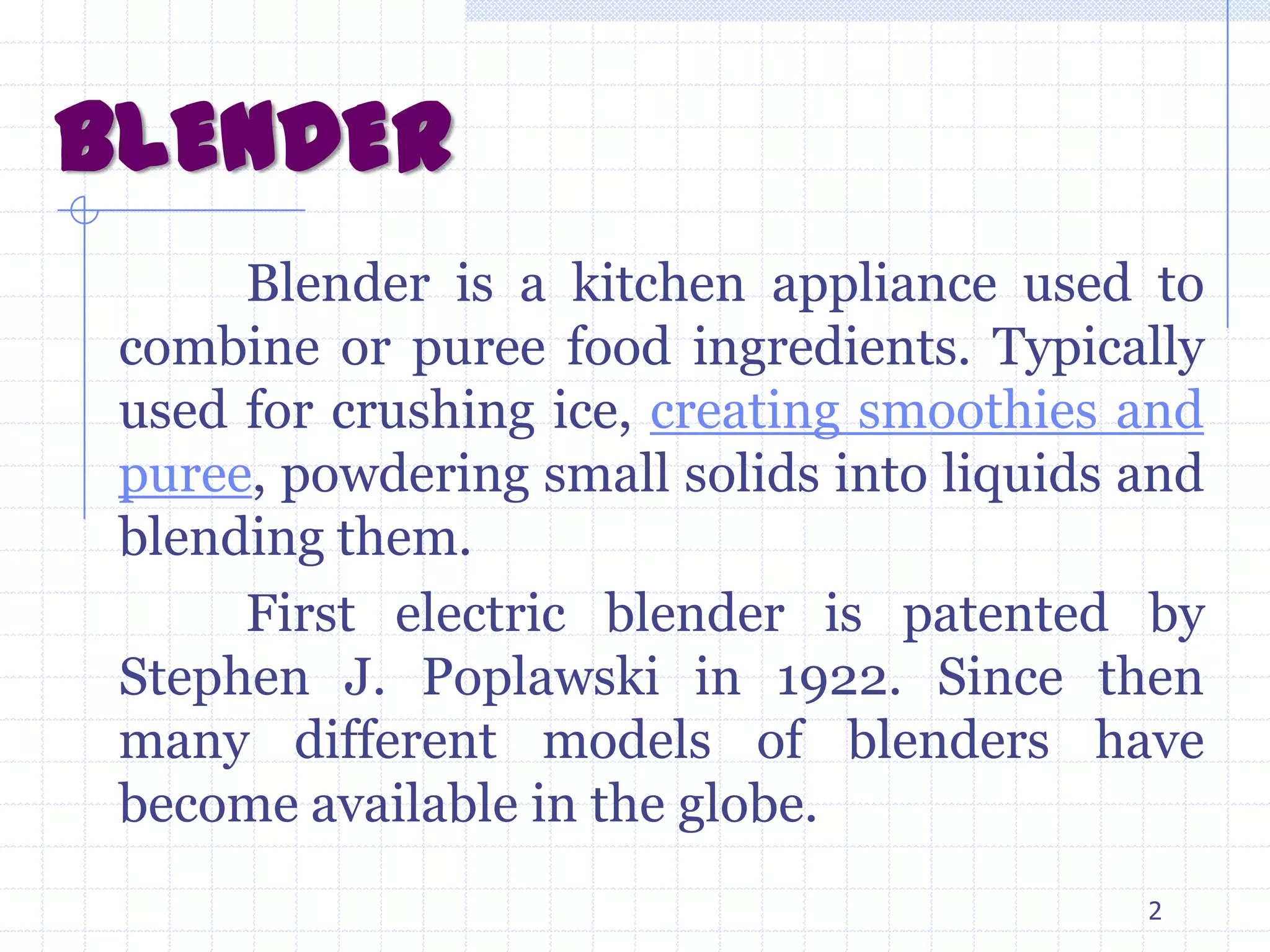 All about Blenders | PPTX