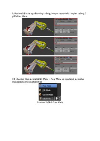 Rigging (Blender) Hani, Arsi, Nurul SMKN 1 Jombang | PDF
