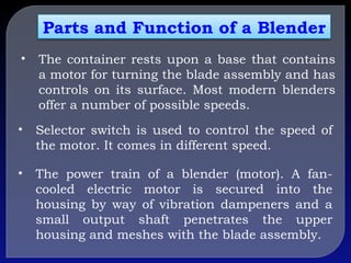 ELECTRONICS PRODUCT ASSEMBLY AND SERVICING Blender.ppt