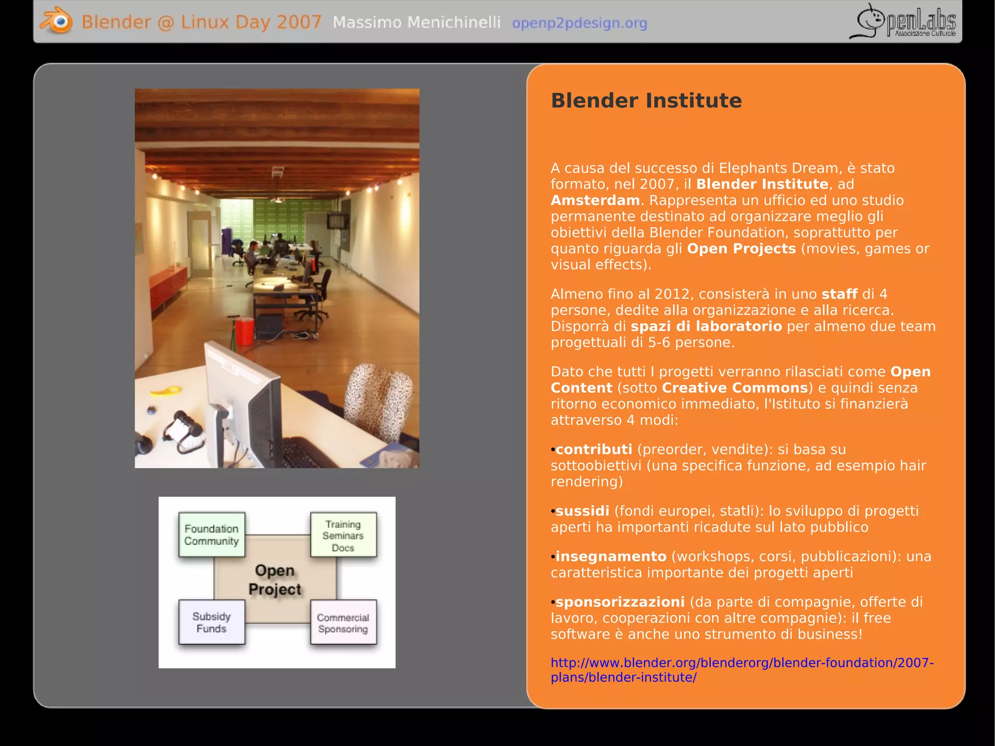 Blender presentation @ Linux Day 2007 | PDF