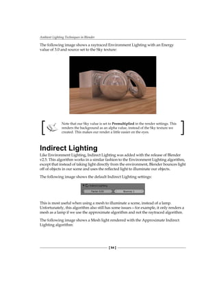 Blender 2.5 lighting and rendering | PDF
