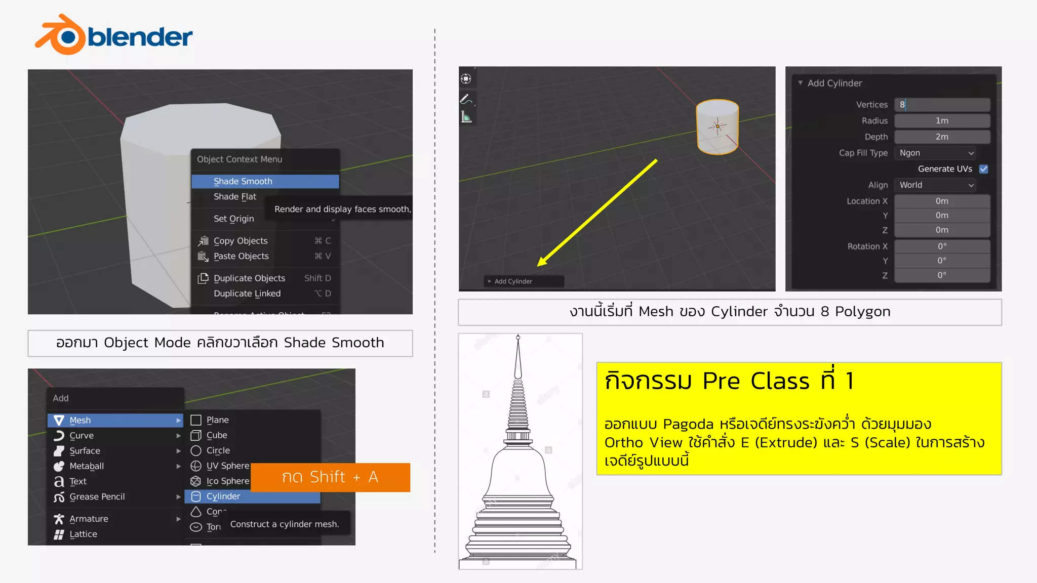 การออกแบบกราฟิก 3D ด้วย Blender 2.8+ โดย อาจารย์ บัญญพนต์ พูลสวัสดิ์ ...