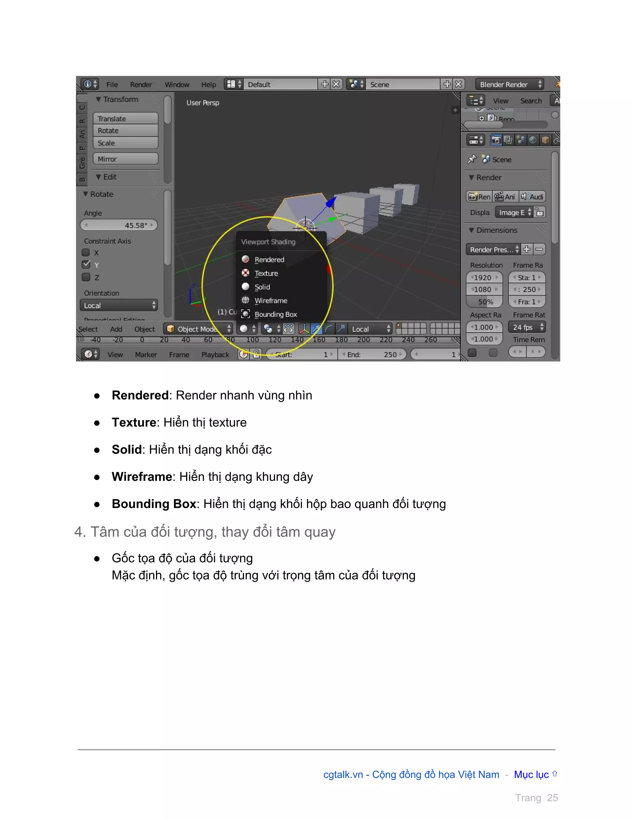 Giáo Trình 】Tài Liệu Nhập Môn Blender | PDF