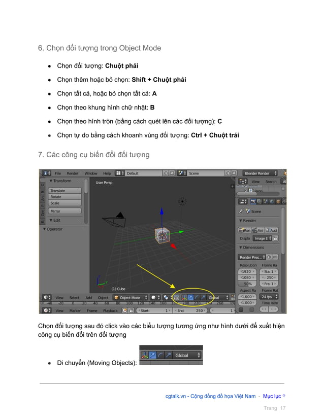Giáo Trình 】Tài Liệu Nhập Môn Blender | PDF