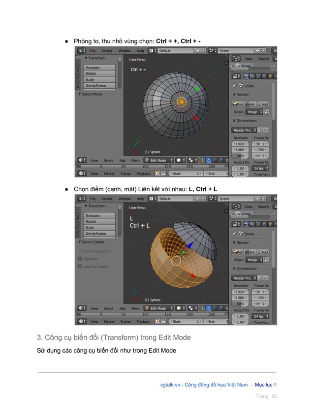 Giáo Trình 】Tài Liệu Nhập Môn Blender | PDF
