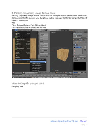 Giáo Trình 】Tài Liệu Nhập Môn Blender | PDF
