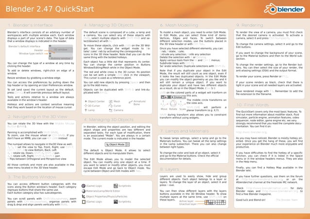 Blender quickstart | PPT