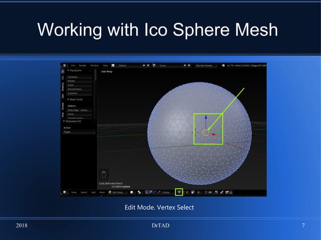 Drtad Blender Software Example 4a Modeling Based On Spherical Primitives 3d Golf Ball