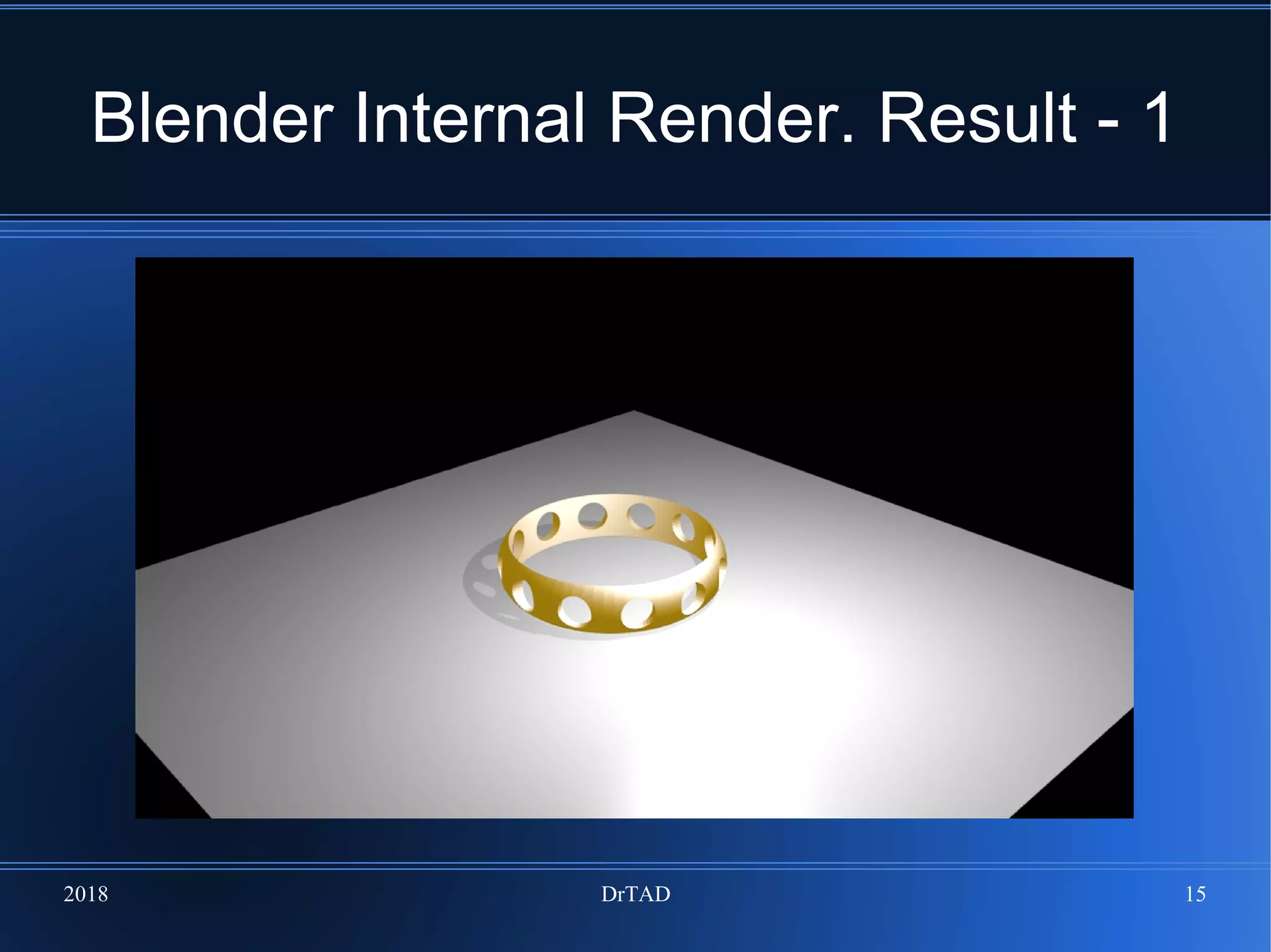 Drtad Blender Software Example 6b 3d Modeling Of Gold Ring Boolean Array Circular Modifier