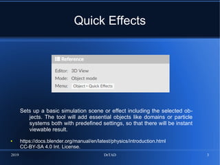 DrTAD Blender software. Particles. Quick Effects – Fur | PPT