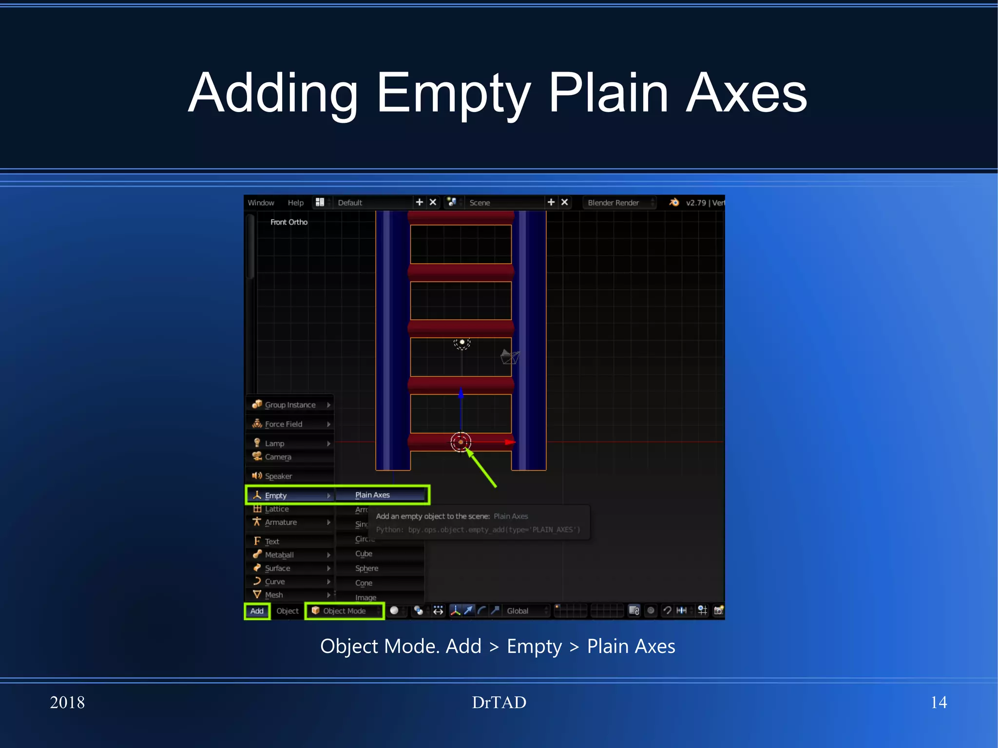 DrTAD Blender software. Example 6а. 3D Modeling of Human DNA. Array & Simple Deform Modifiers ...