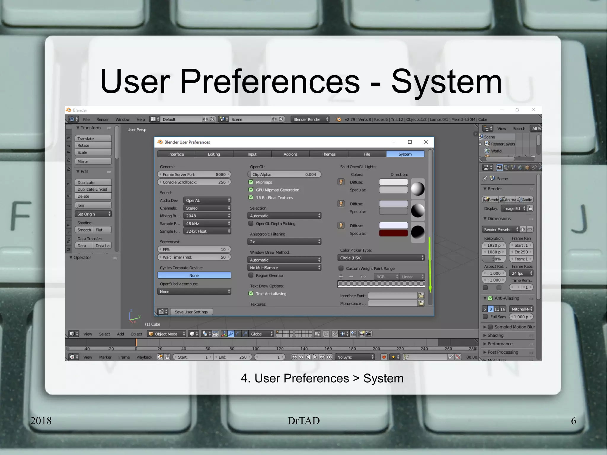 DrTAD Blender Tips. How to change language on Russian, German, Spanish ...