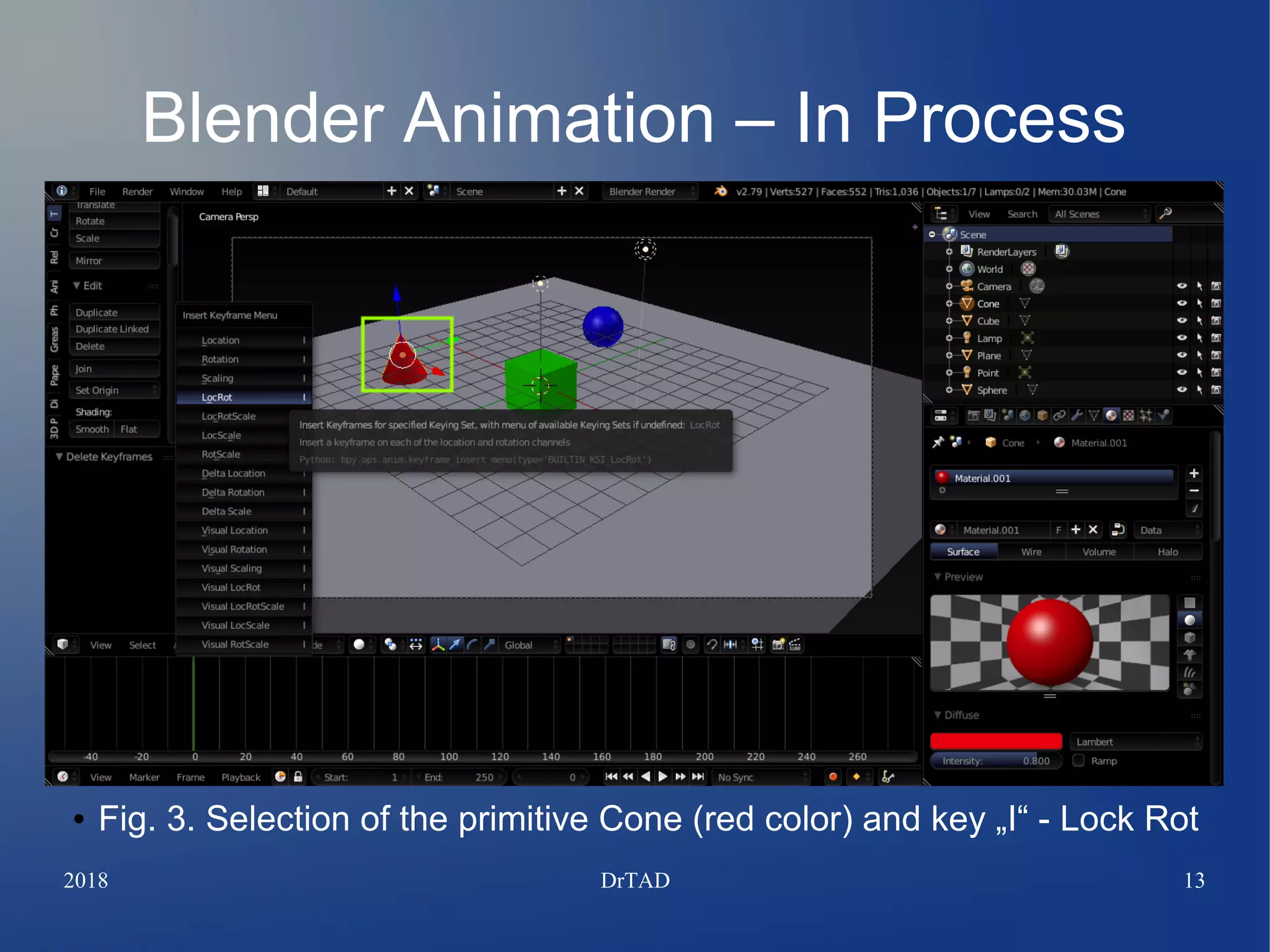 DrTAD Blender Tutorial Animation Basics - Keys - Movement | PPT