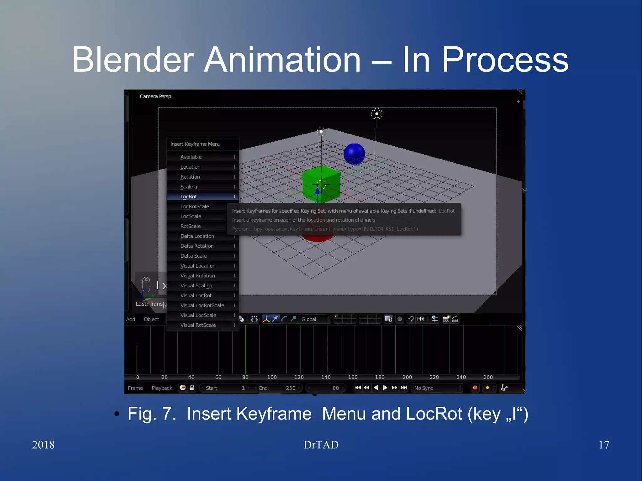 DrTAD Blender Tutorial Animation Basics - Keys - Movement | PPT