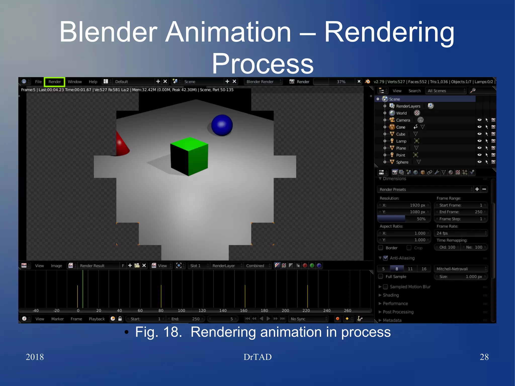 DrTAD Blender Tutorial Animation Basics - Keys - Movement | PPT