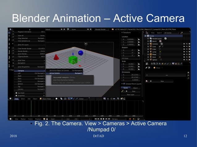 Drtad Blender Tutorial Animation Basics Keys Movement Ppt
