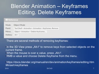 DrTAD Blender Tutorial Animation Basics - Keys - Movement | PPT