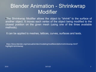 DrTAD Blender Tutorial Animation Basics - Morphing 2 objects with Shrinkwrap Modifier & Shape ...