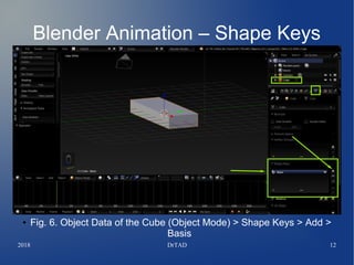 DrTAD Blender Tutorial Animation Basics - Transforming 3D geometry with shape keys | PPT