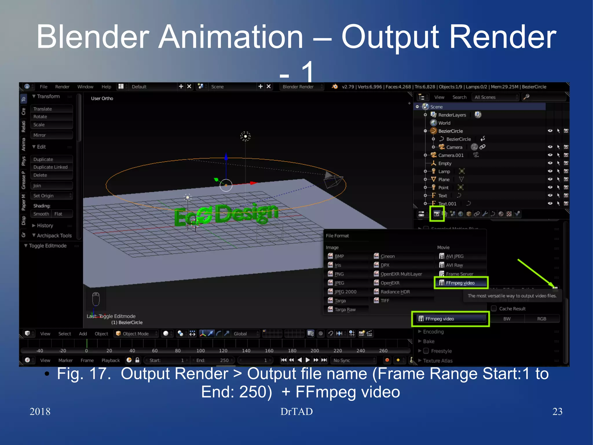 Blender Tutorial Animation Basics - Camera follow path tracking to target | PPT | Free Download