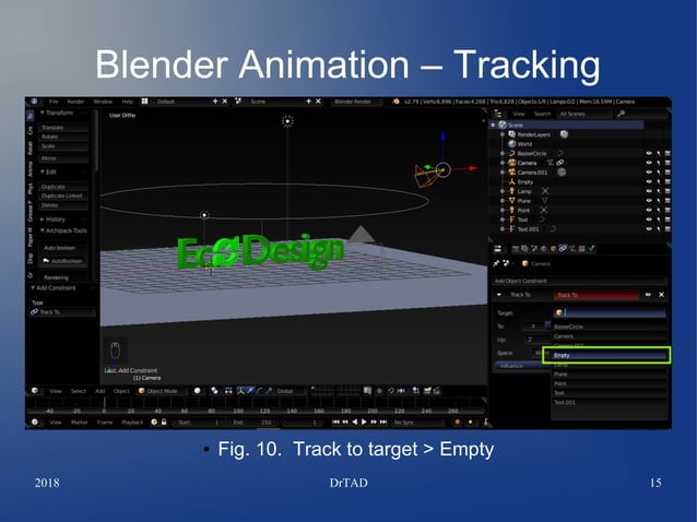 Blender Tutorial Animation Basics Camera Follow Path Tracking To Target Ppt Free Download