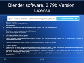 DrTAD Blende software. 2.79b Version. About License & Development | PPT