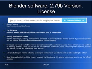 DrTAD Blende software. 2.79b Version. About License & Development | PPT