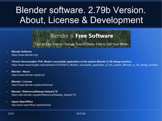 DrTAD Blende software. 2.79b Version. About License & Development | PPT