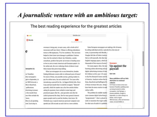 Blendle-The creation in journalism | PPT