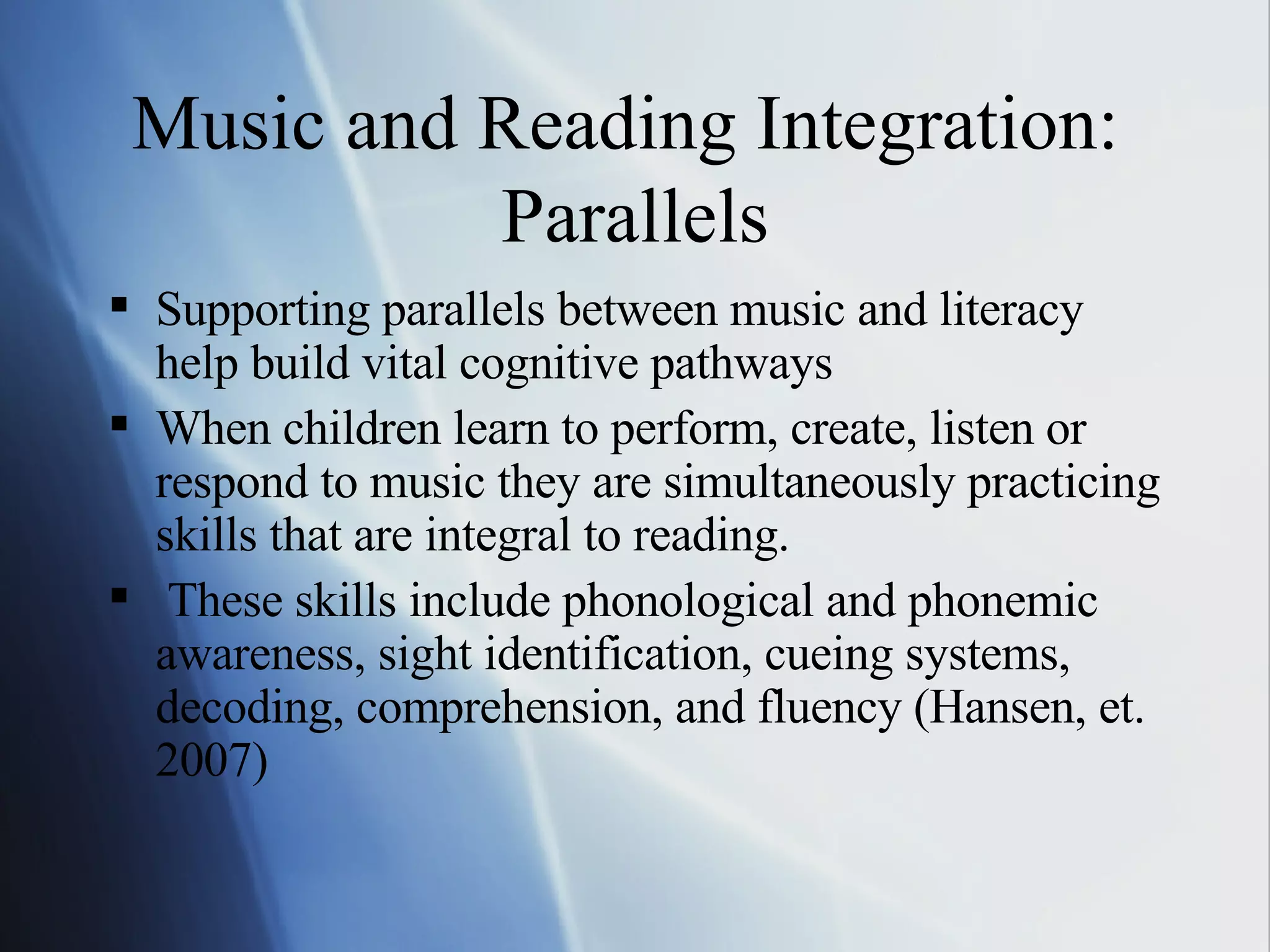 Blending Music, Literacy and Technology Through Garageband | PPT