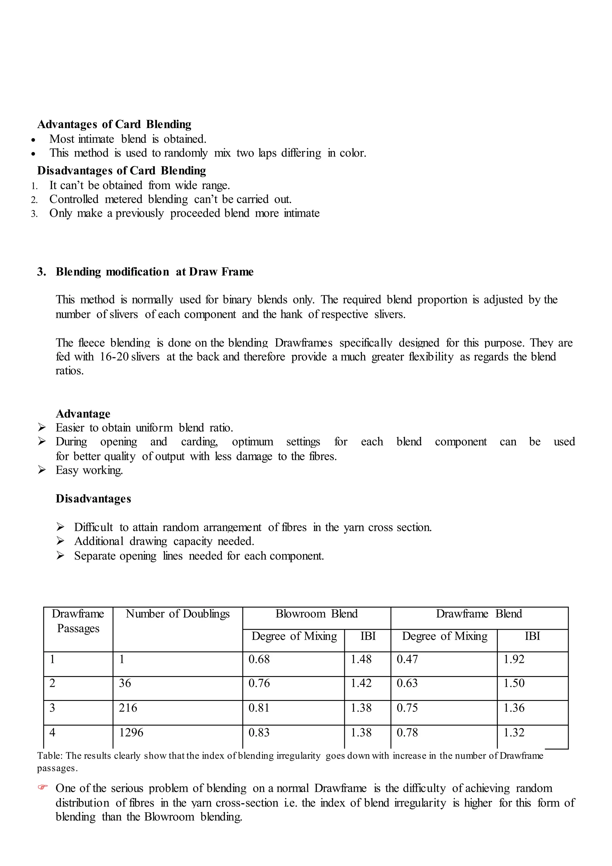 Blending of textile fibre (tcp) | DOCX