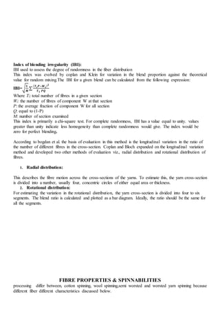 Blending of textile fibre (tcp) | DOCX