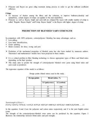 Blending of textile fibre (tcp) | DOCX