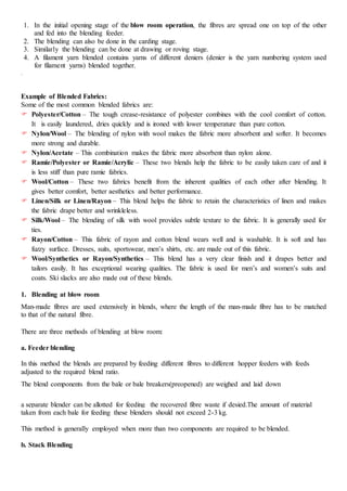 Blending of textile fibre (tcp) | DOCX