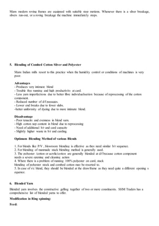 Blending of textile fibre (tcp) | DOCX
