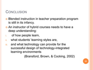 Blending learning a new approach to learning | PPT