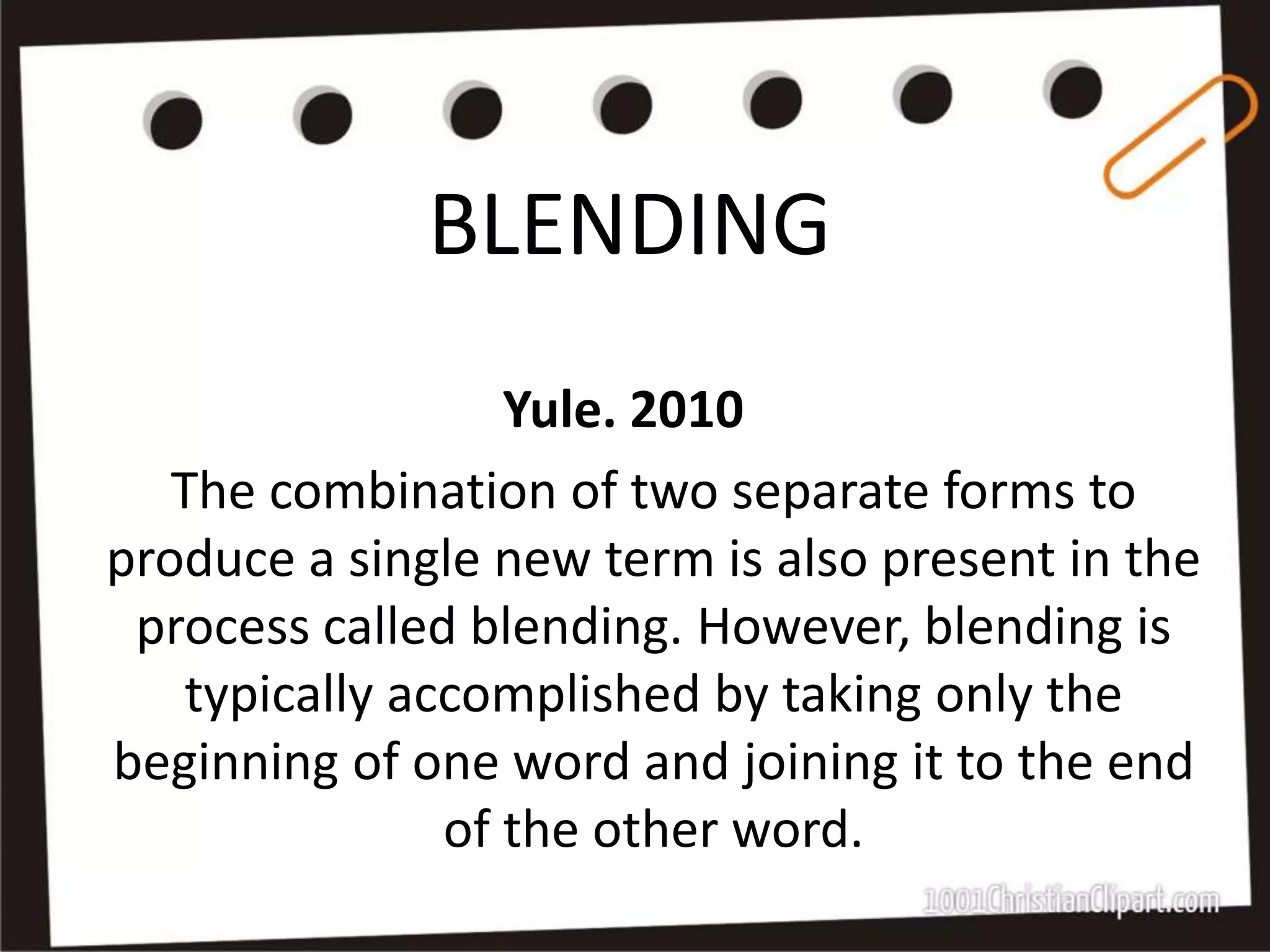 Blending presentation | PPTX