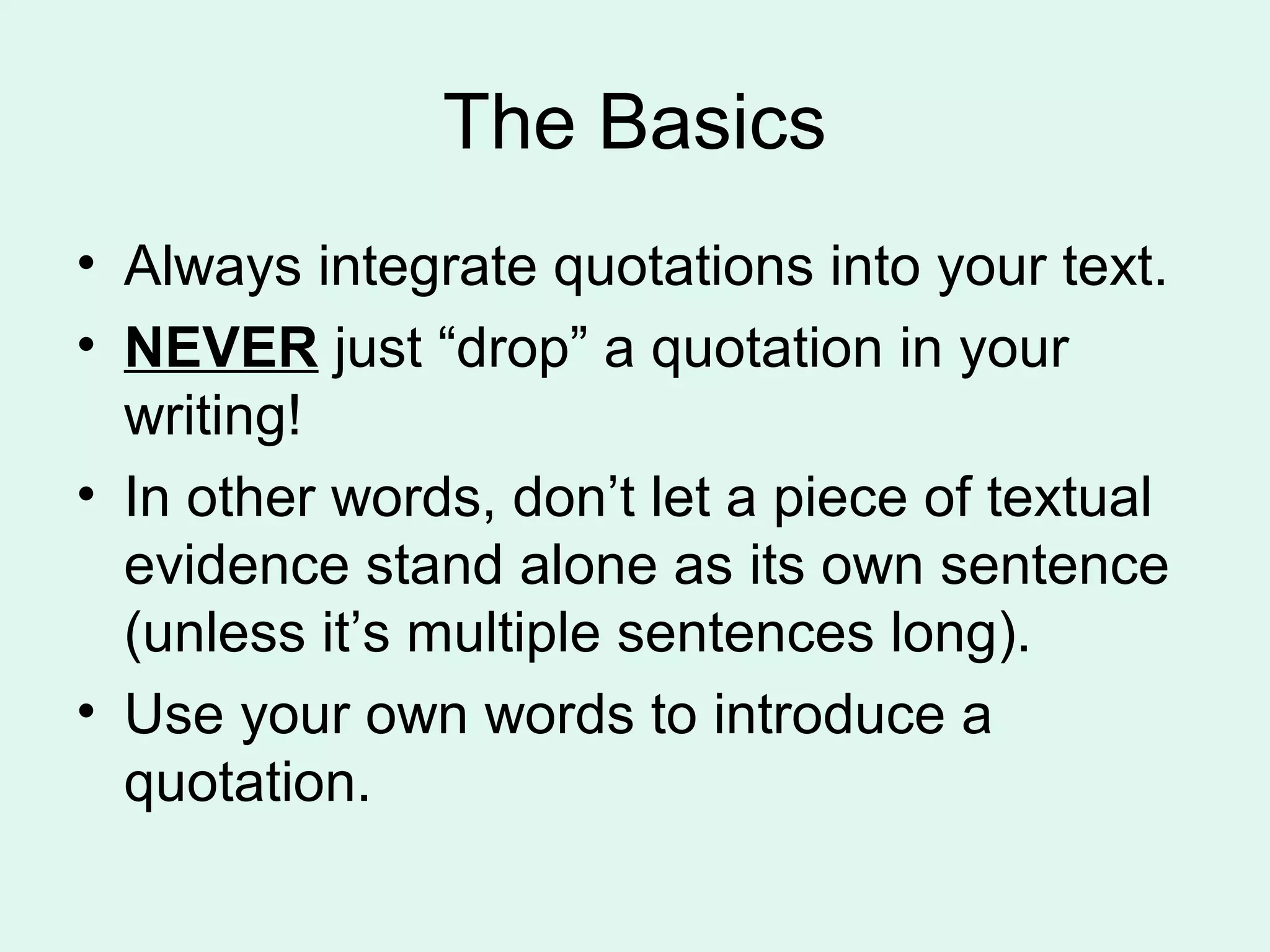 Blending quotations | PPT