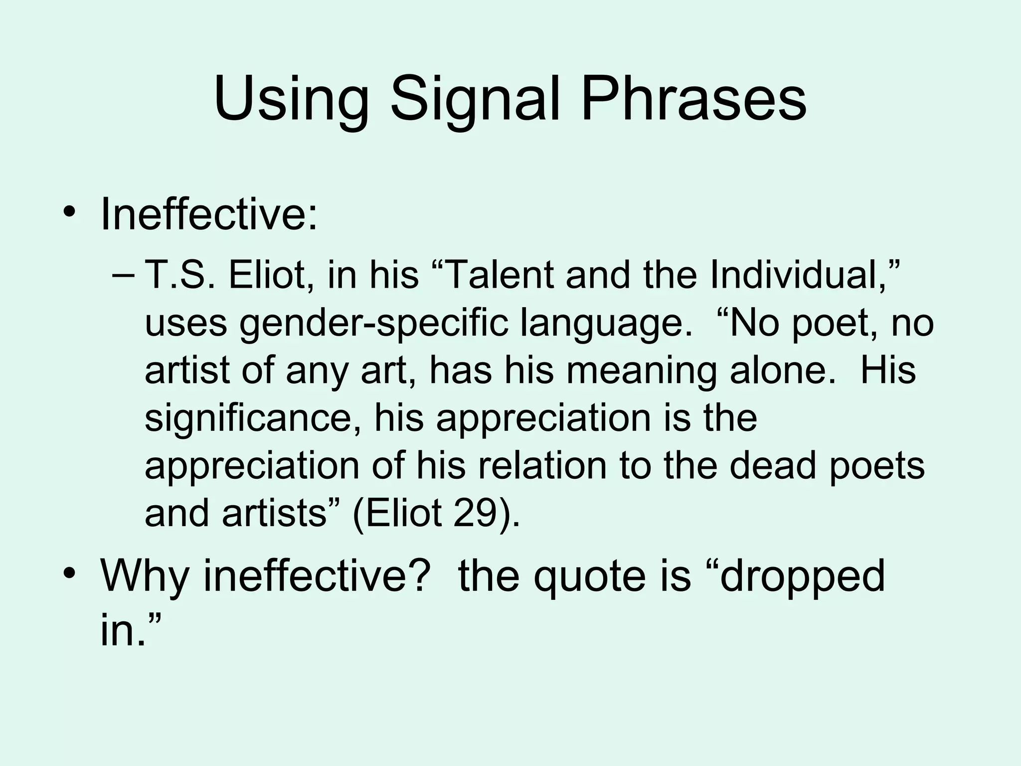 Blending quotations | PPT