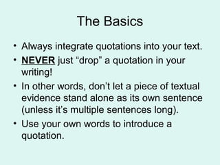 Blending quotations | PPT