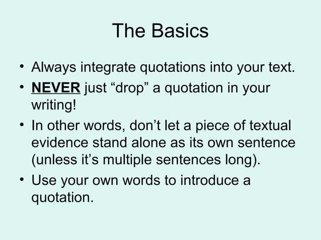 Blending quotations | PPT