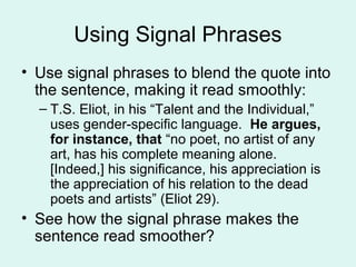 Blending quotations | PPT