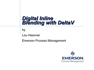 Blending with deltav | PPT