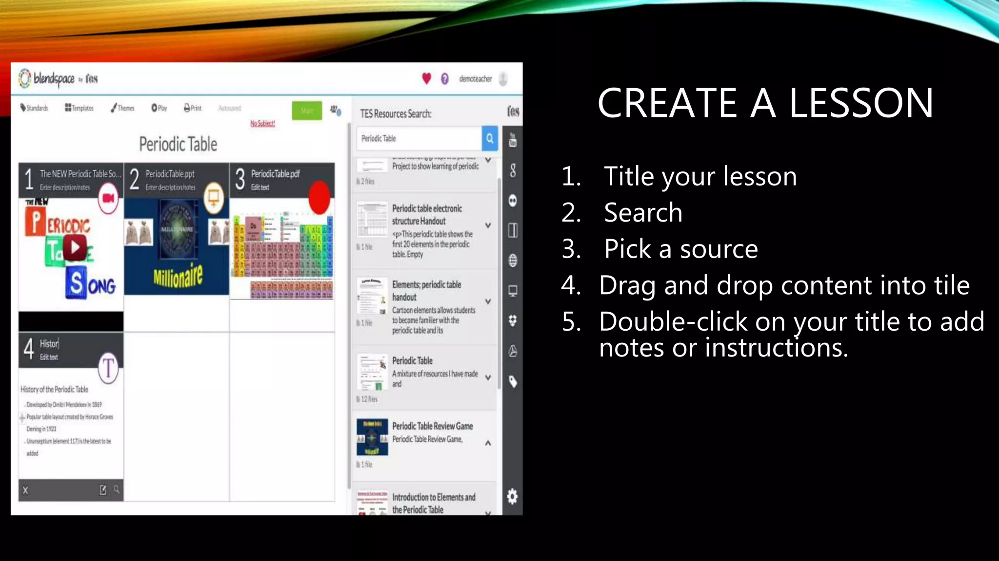 Blendspace walkthrough | PPTX