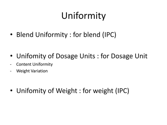 Blend uniformity | PPTX | Pharmaceutical Industry | Industries
