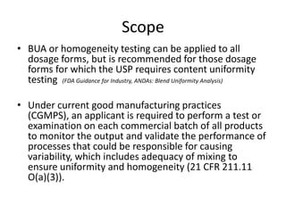 Blend uniformity | PPTX