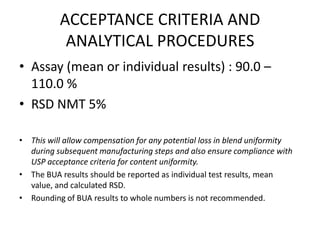 Blend uniformity | PPTX