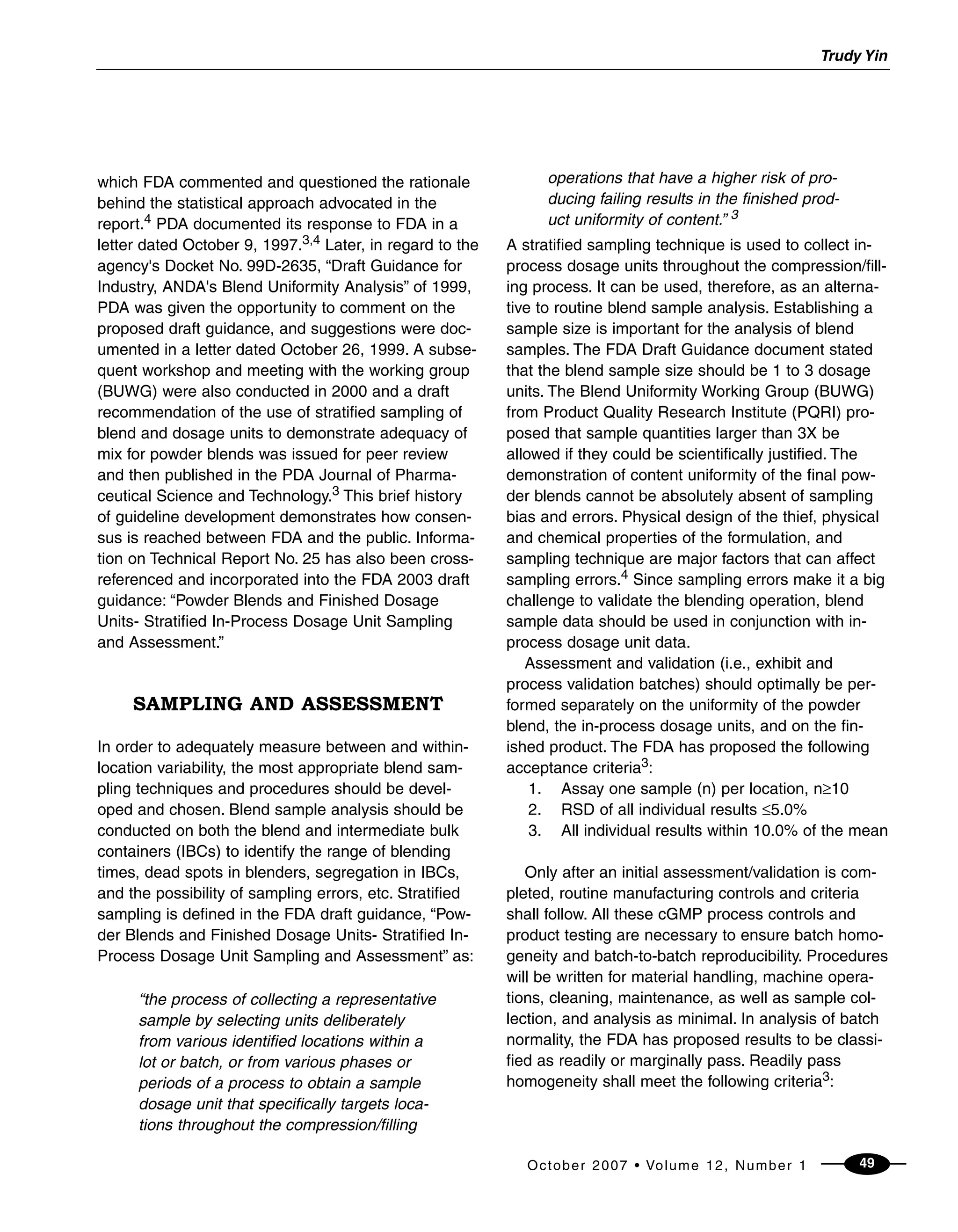 Blend uniformity 01 | PDF